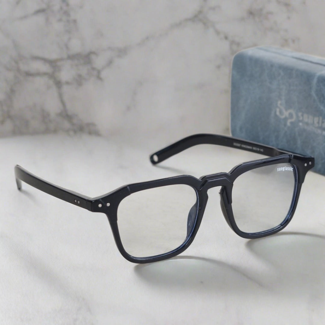 Buy Kingsman Black Clear Square Sunglasses | Stylish Eye Protection ...