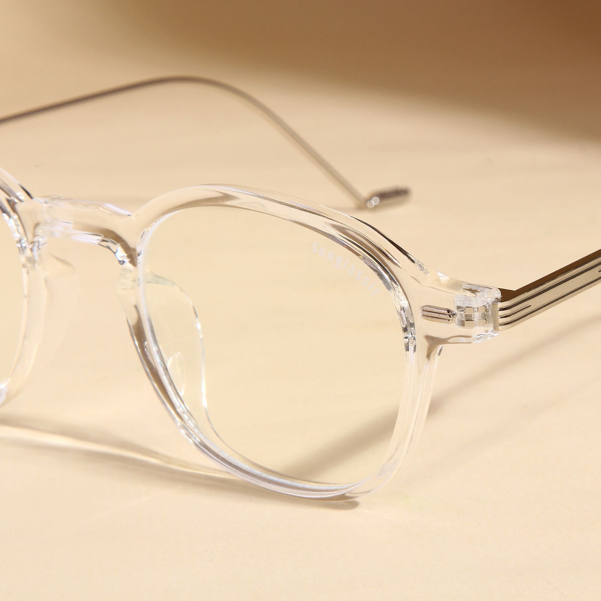 Buy Hybrid Clear Anti Blue Light Round Sunglasses | Stylish Eye ...