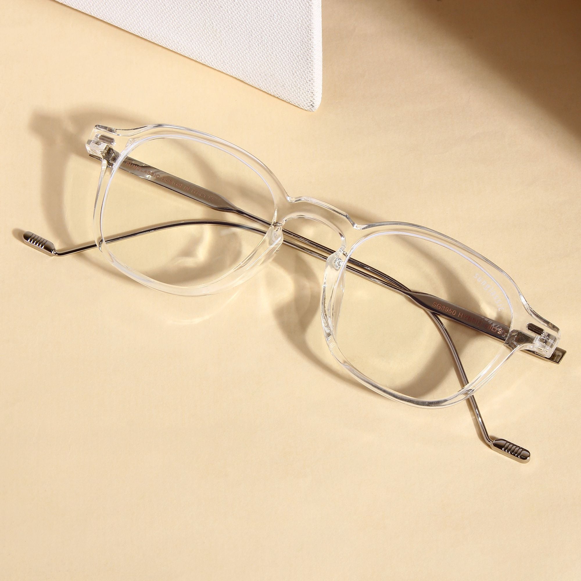 Buy Hybrid Clear Anti Blue Light Round Sunglasses | Stylish Eye ...