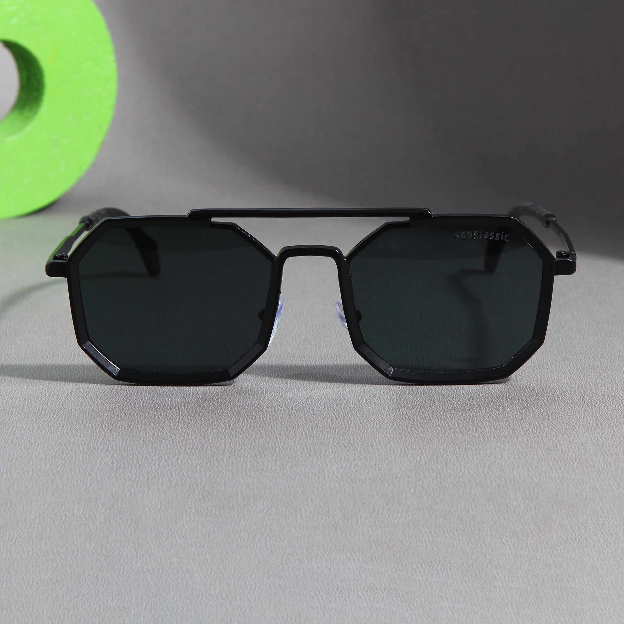 Buy Commando Full Black Edition Octagon Sunglasses - Classic Eye ...