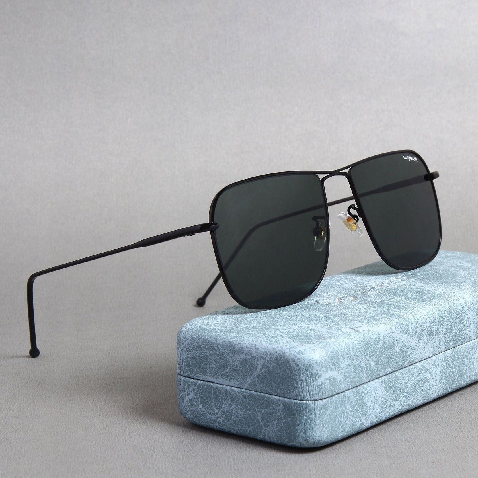 Buy The Godfather Full Black Square Sunglasses - Classic Design with UV ...