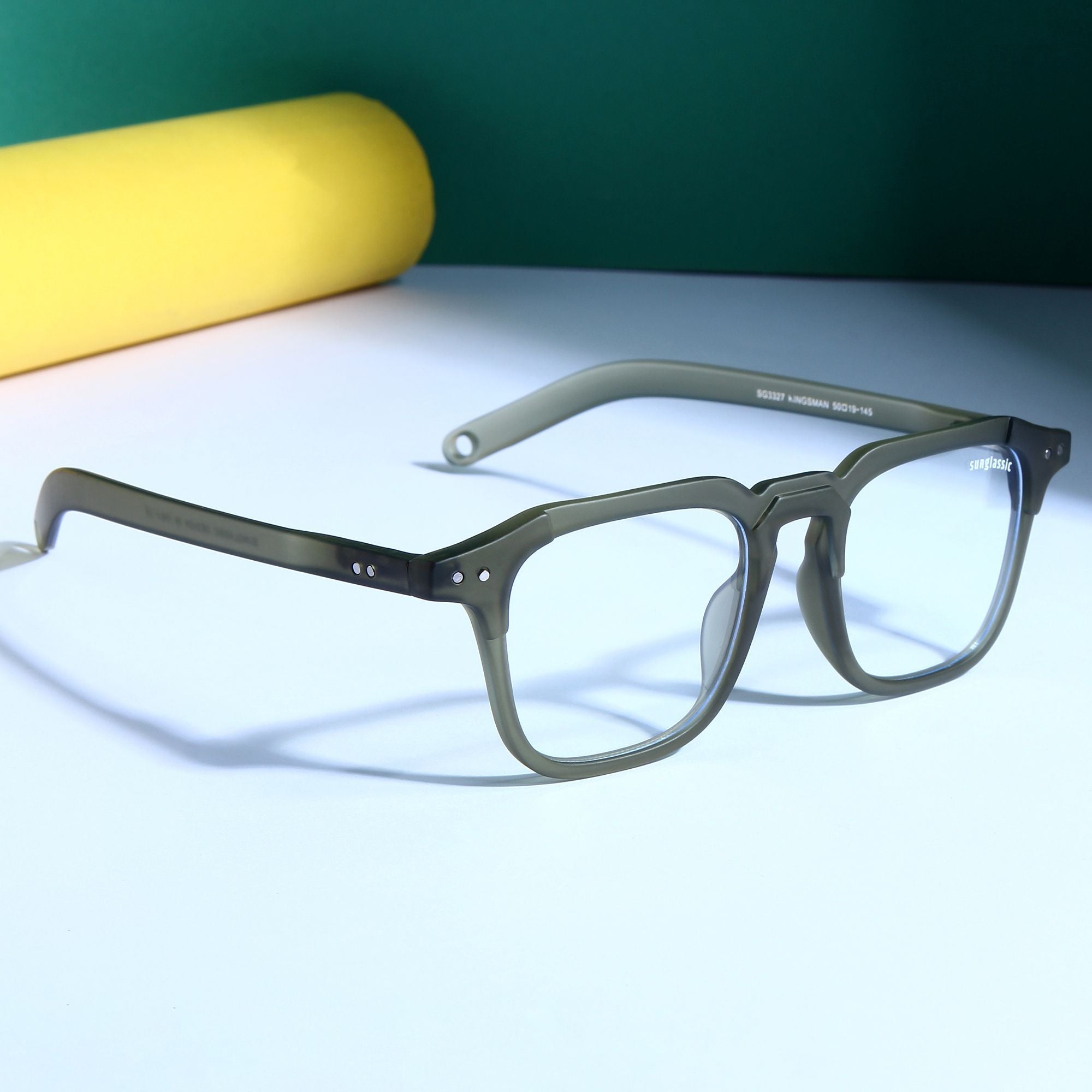 Kingsman Black Transparent Square Sunglasses – Sunglassic.in